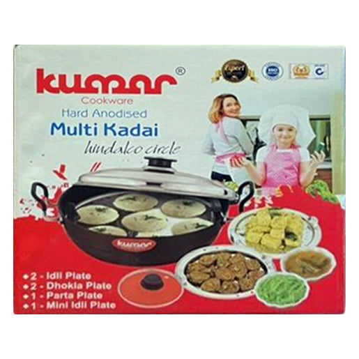 Kumar Cookware Hard Anodised Multi Kadai